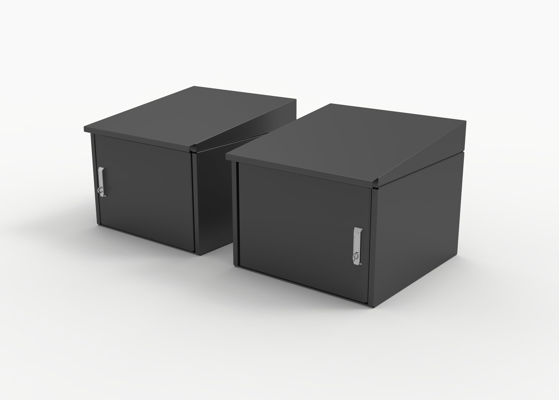 Modern trash enclosures and package lockers. Rats hate us.