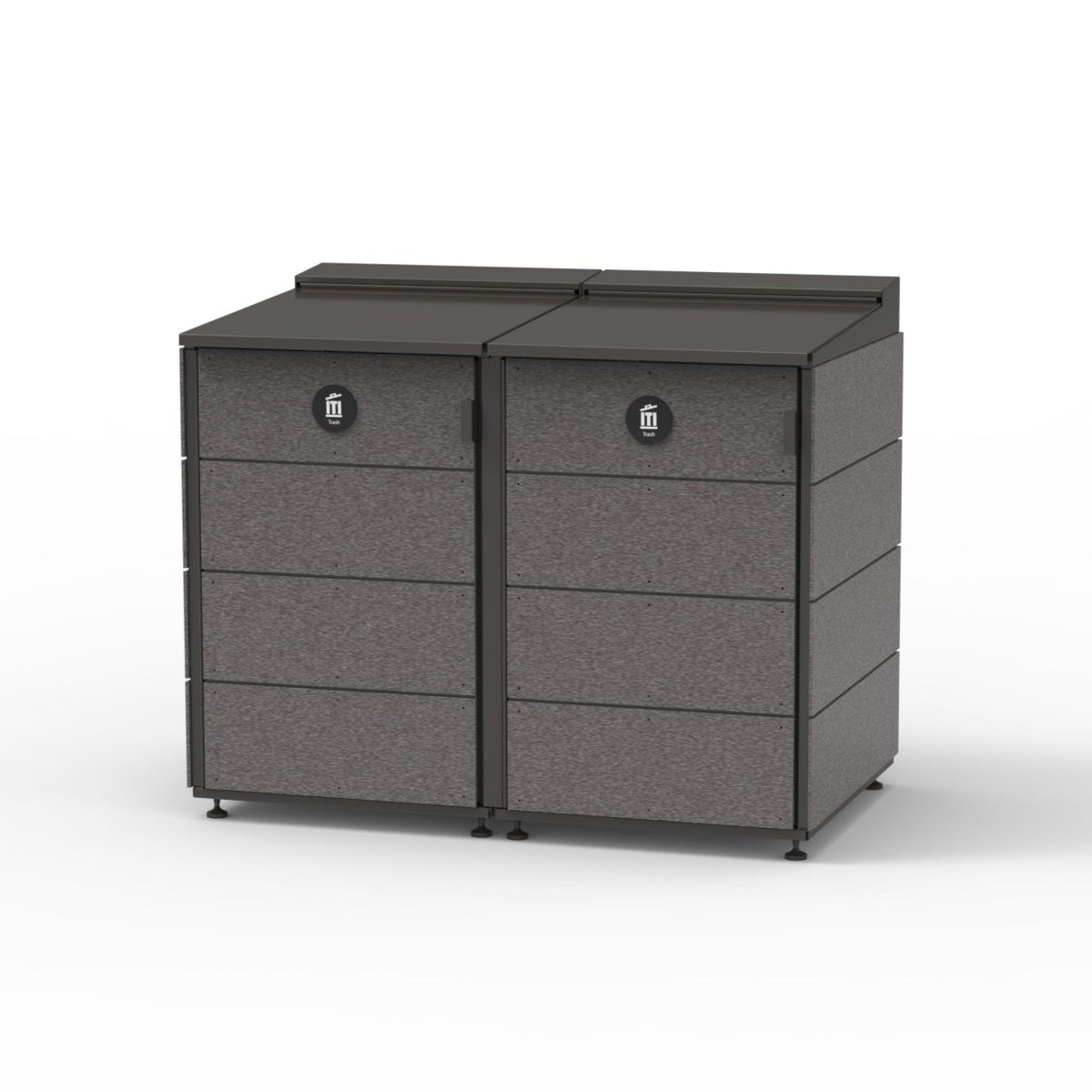 Modern trash enclosures and package lockers. Rats hate us.