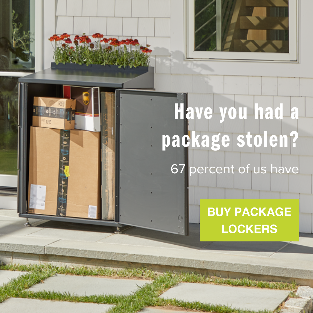 Modern trash enclosures and package lockers. Rats hate us.