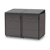 Modern trash enclosures and package lockers. Rats hate us.