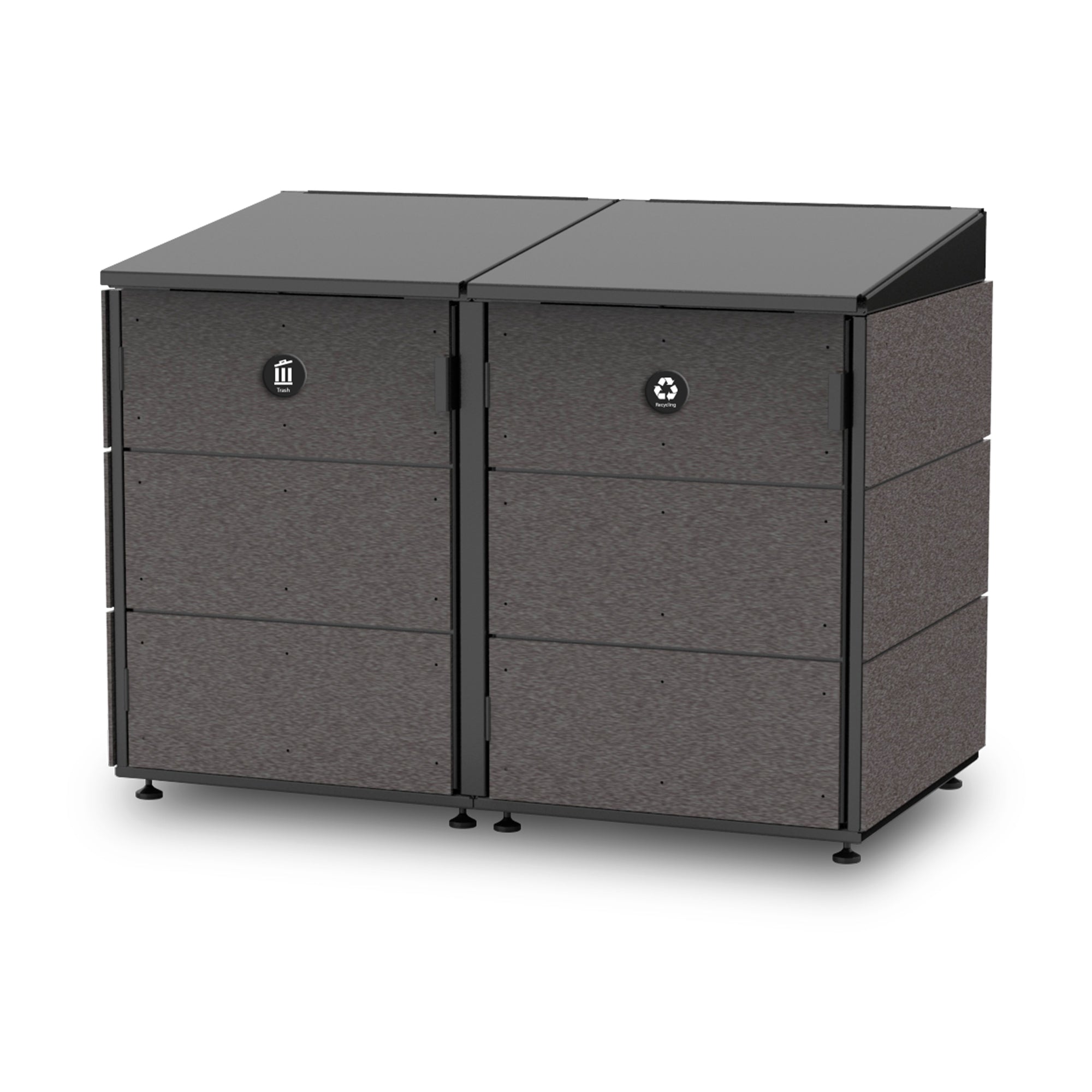 Modern trash enclosures and package lockers. Rats hate us.